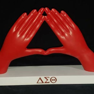 Pyramid Hands Figurine With Engrave Delta Sigma Theta Symbols - Etsy