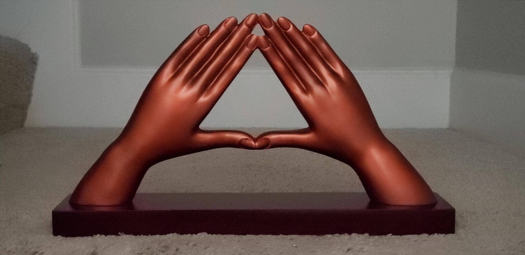 Pyramid Hands Figurine With Engrave Delta Sigma Theta Symbols - Etsy