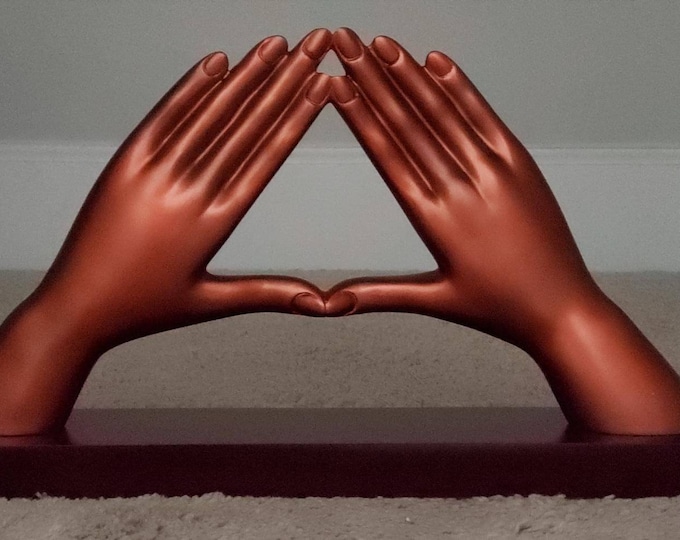 Pyramid Hands Figurine With Engrave Delta Sigma Theta Symbols - Etsy