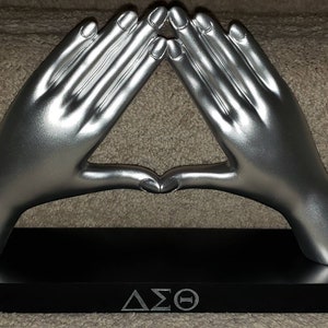 Pyramid Hands Figurine With Engrave Delta Sigma Theta Symbols - Etsy