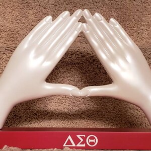 Pyramid Hands Figurine With Engrave Delta Sigma Theta Symbols - Etsy