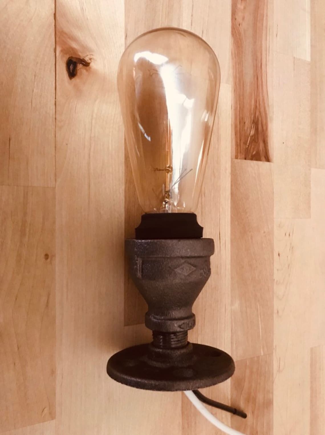 Black Pipe Light Socket flush Mount | Etsy Israel