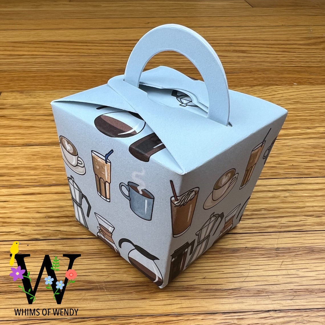 Coffee Latte Takeout Style Gift Boxes Coffee Pattern - Etsy