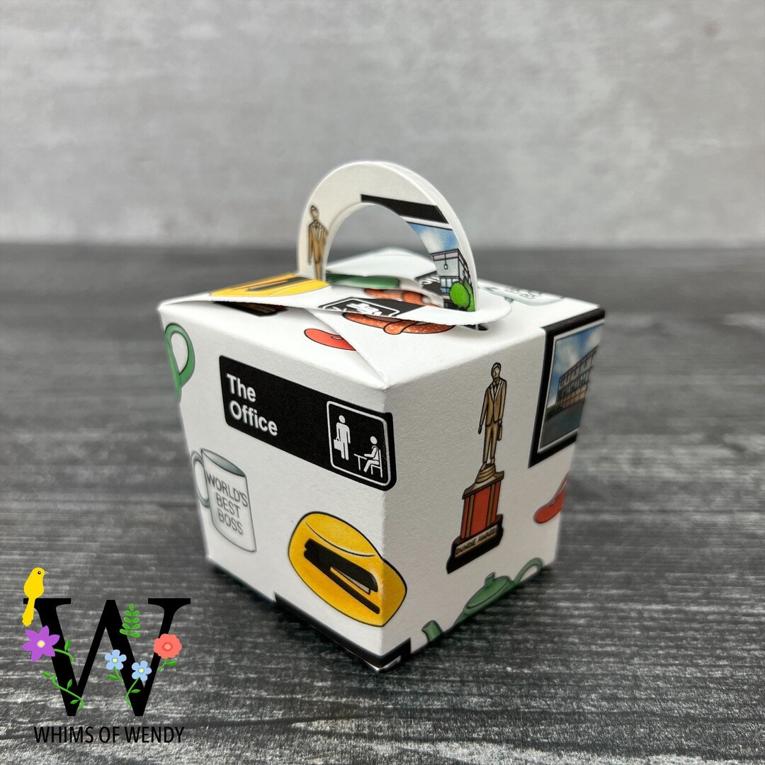 The Office Takeout Style Gift Boxes Pattern Dundie Teapot Worlds Best Boss Chilis Michael Scott ...