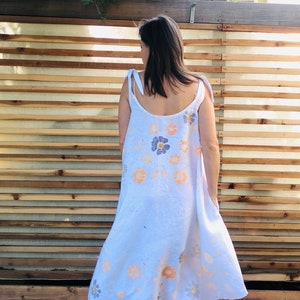 Eco Printed Linen Dress, Cosmo Eco Printed Linen Dress, Botanically ...