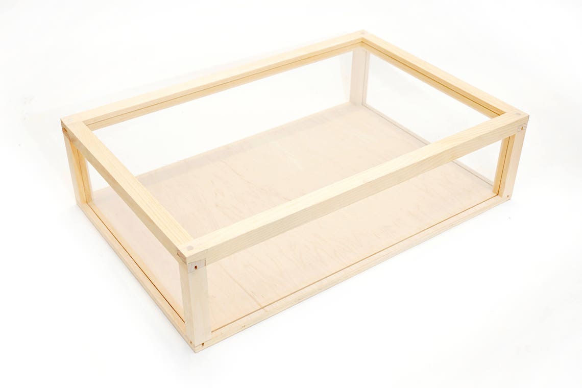 Wood Display Case Glass or Acrylic Jewelry Collectibles - Etsy