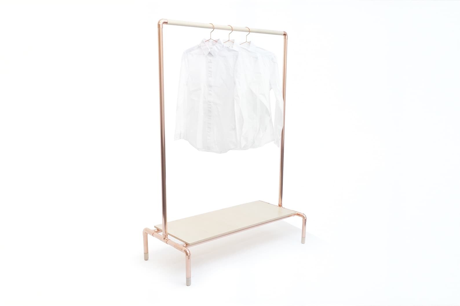 Copper Rack W/ Shelf Freestanding Clothing / Garment Rack - Etsy