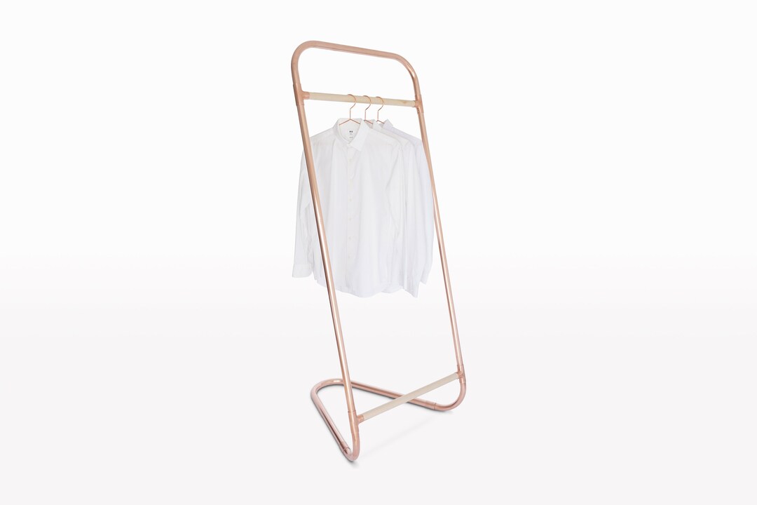 Copper Clothing Rack • Minimal Freestanding • J-rack - Etsy
