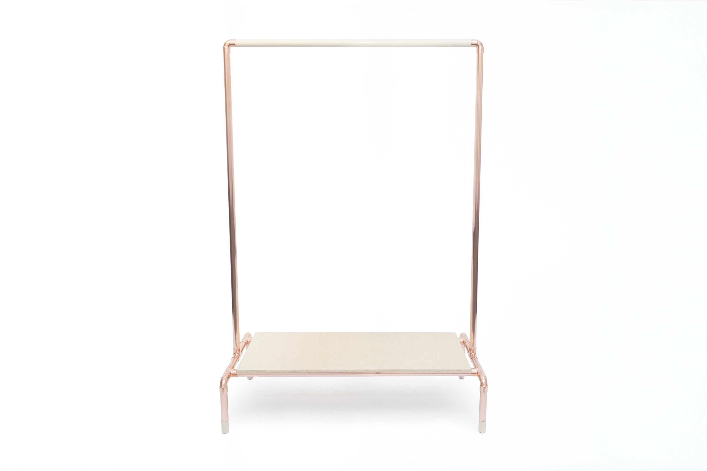 Copper Rack W/ Shelf Freestanding Clothing / Garment Rack | Etsy