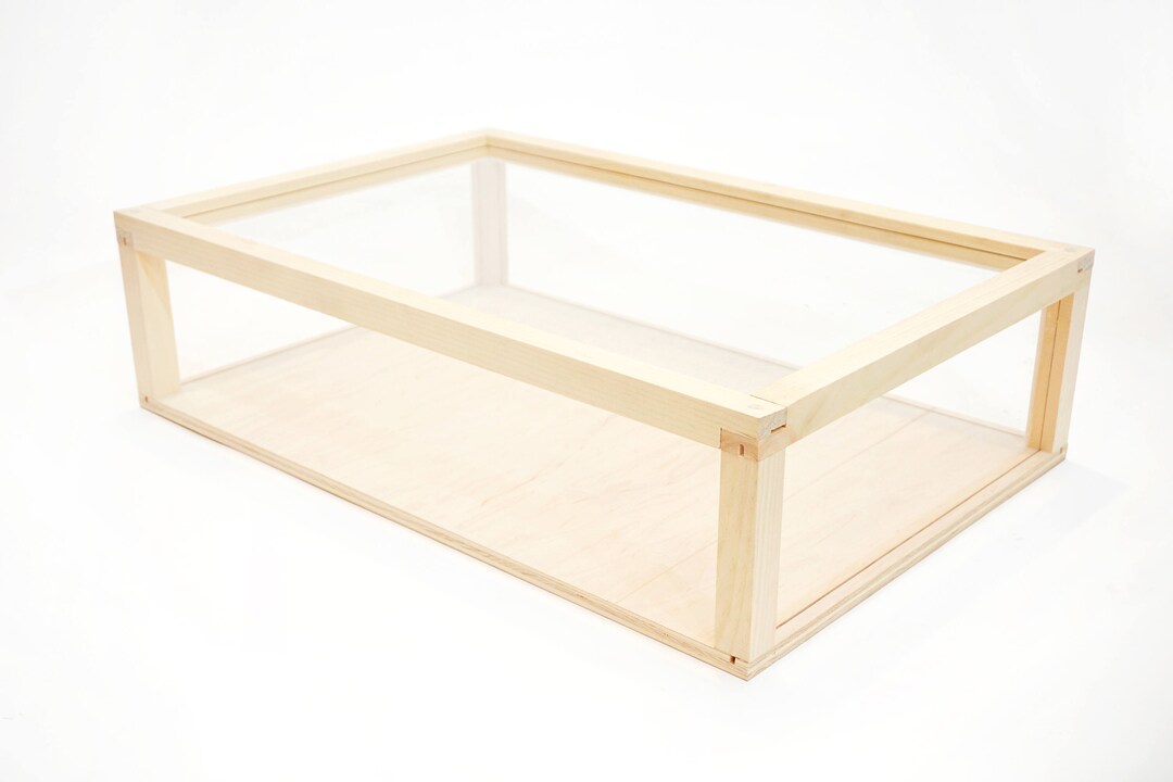 Wood Display Case Glass or Acrylic Jewelry Collectibles - Etsy