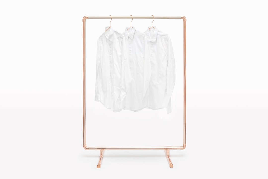 Minimal Copper Clothing Rack • Freestanding • Rec-rack - Etsy