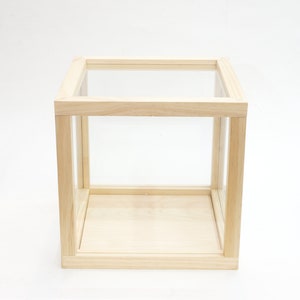 Cube Wood Display Case • Glass or Acrylic • Jewelry + Collectibles - Etsy