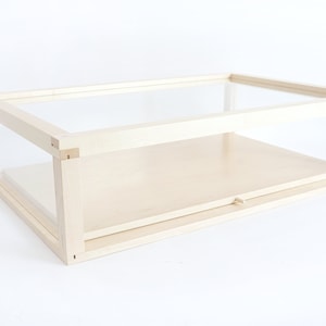 Wood Display Case • Glass or Acrylic • Jewelry + Collectibles - Etsy