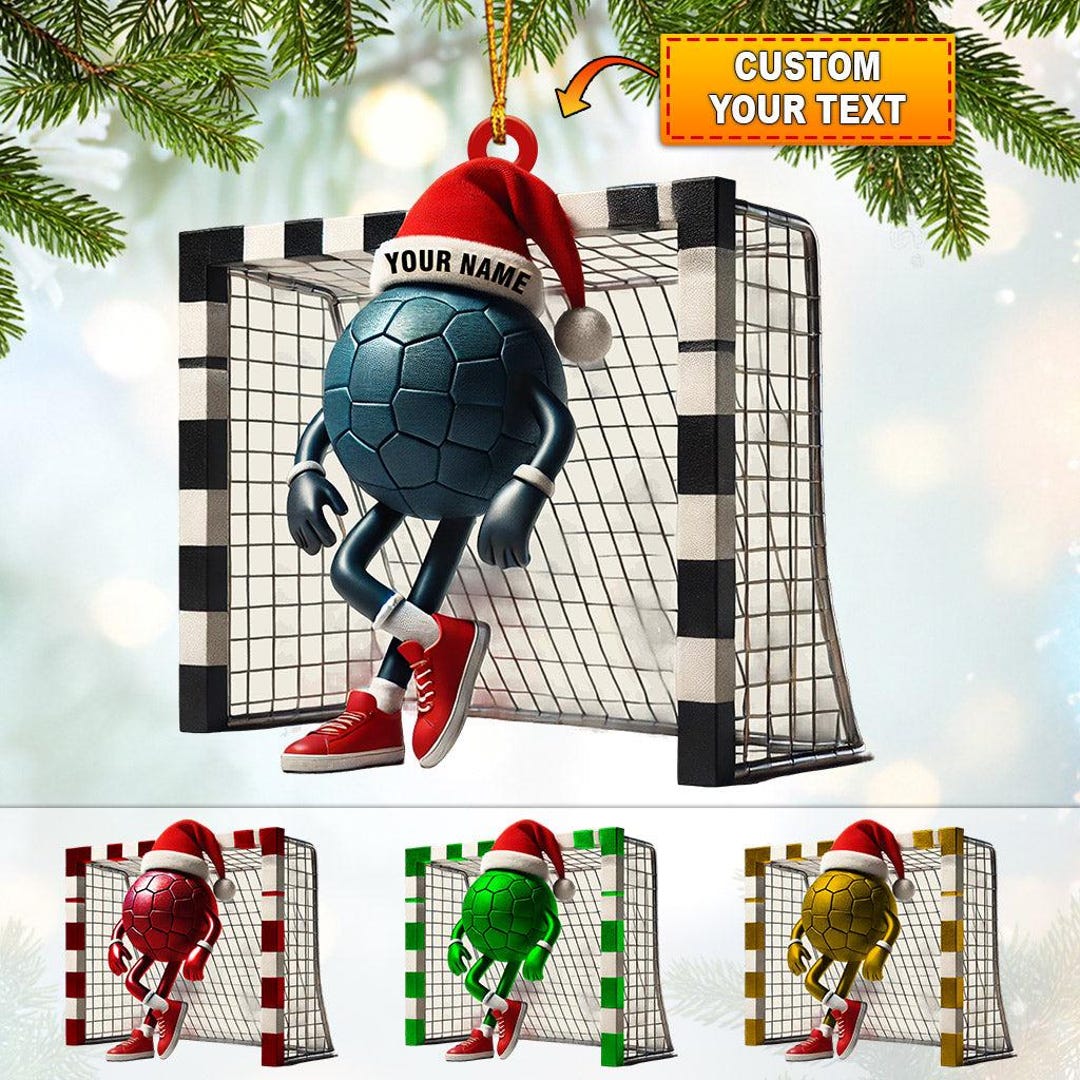 Personalized Handball Ornament – Custom Name Christmas Tree Decoration ...