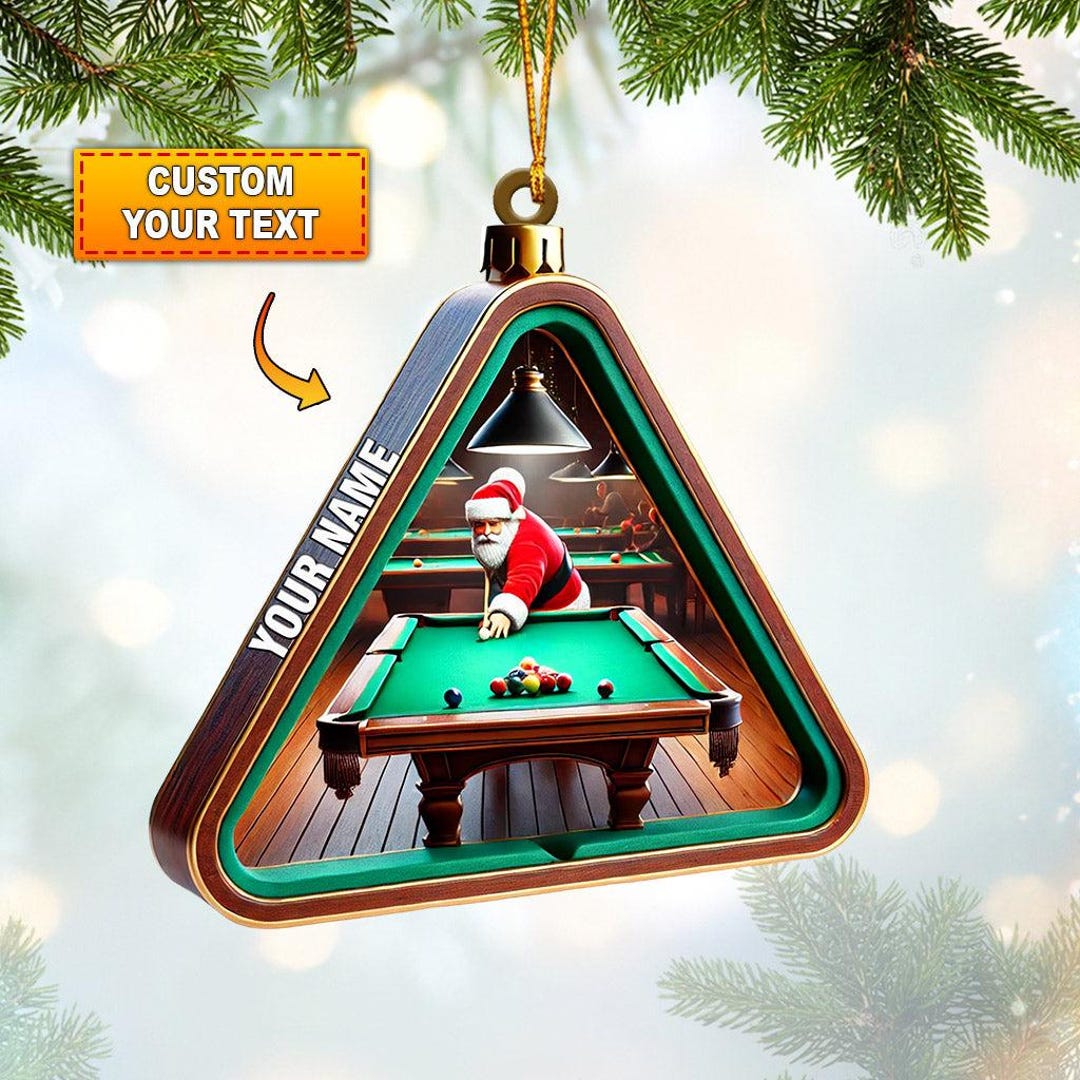 Personalized Billiards Christmas Ornament - Unique Holiday Gift for ...