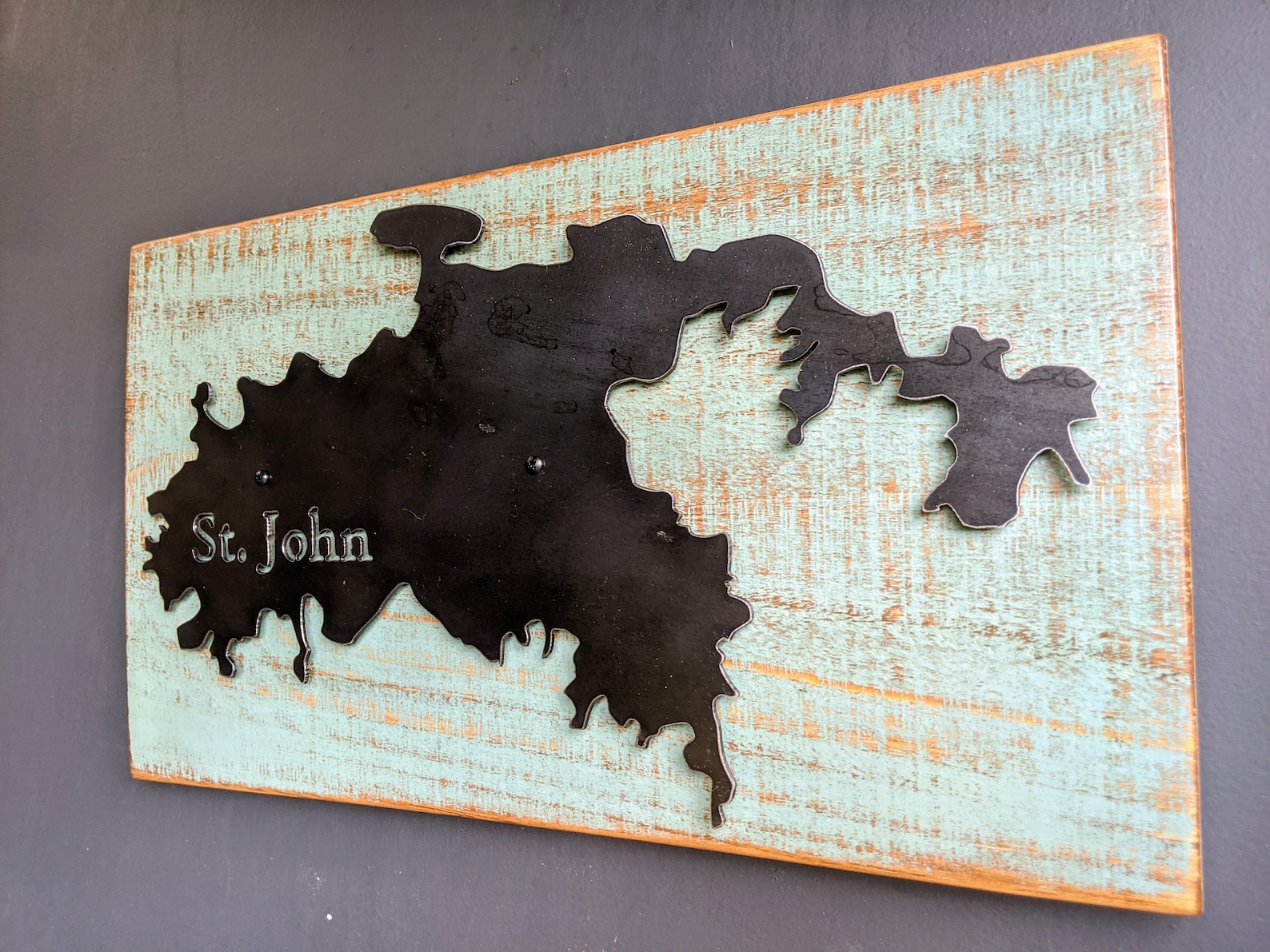 Rustic St. John Sign USVI Blue - Etsy