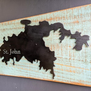 Rustic St. John Sign USVI Blue | Etsy