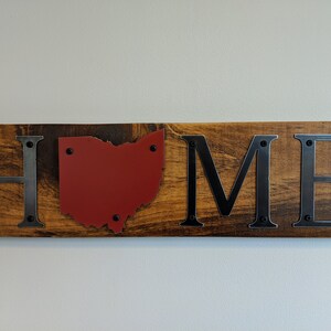 Ohio HOME Sign. Rustic Wood and Metal Unframed - Etsy