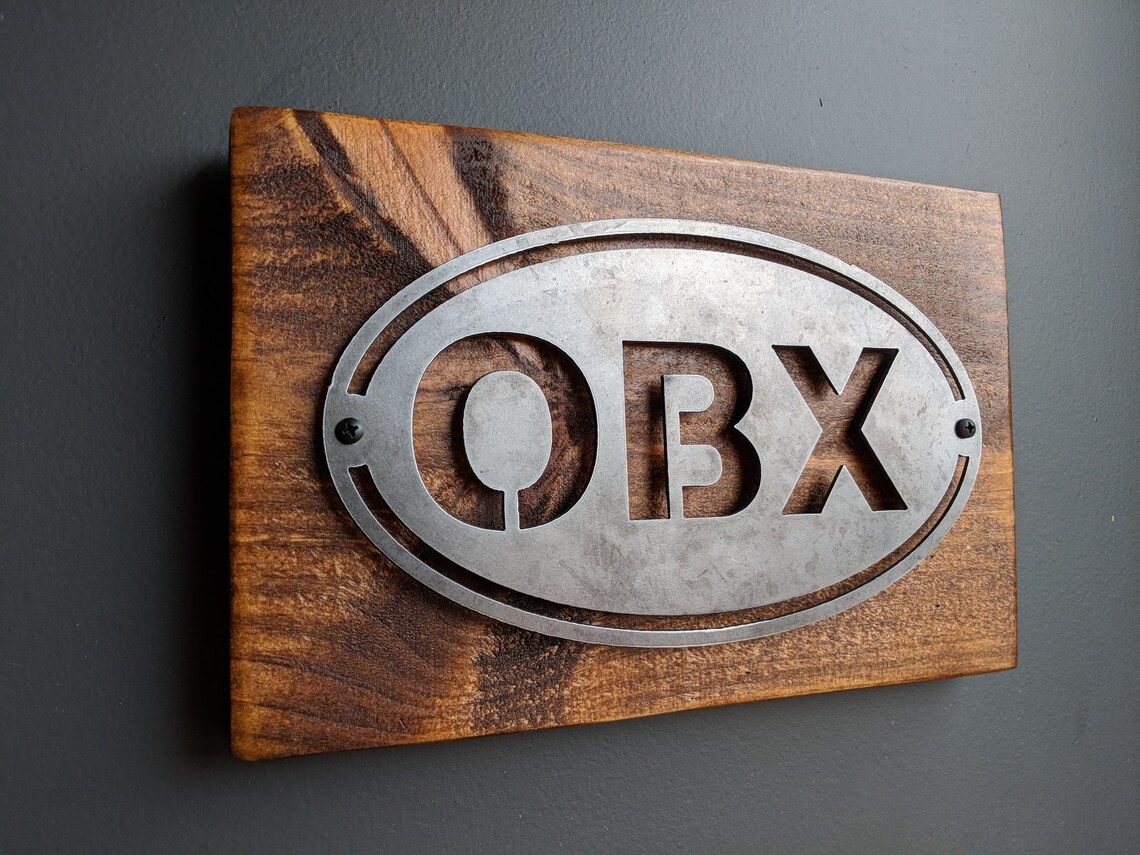 Rustic OBX Sign | Etsy