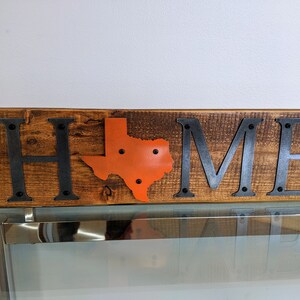 Texas HOME Sign. Rustic Wood and Metal Unframed - Etsy
