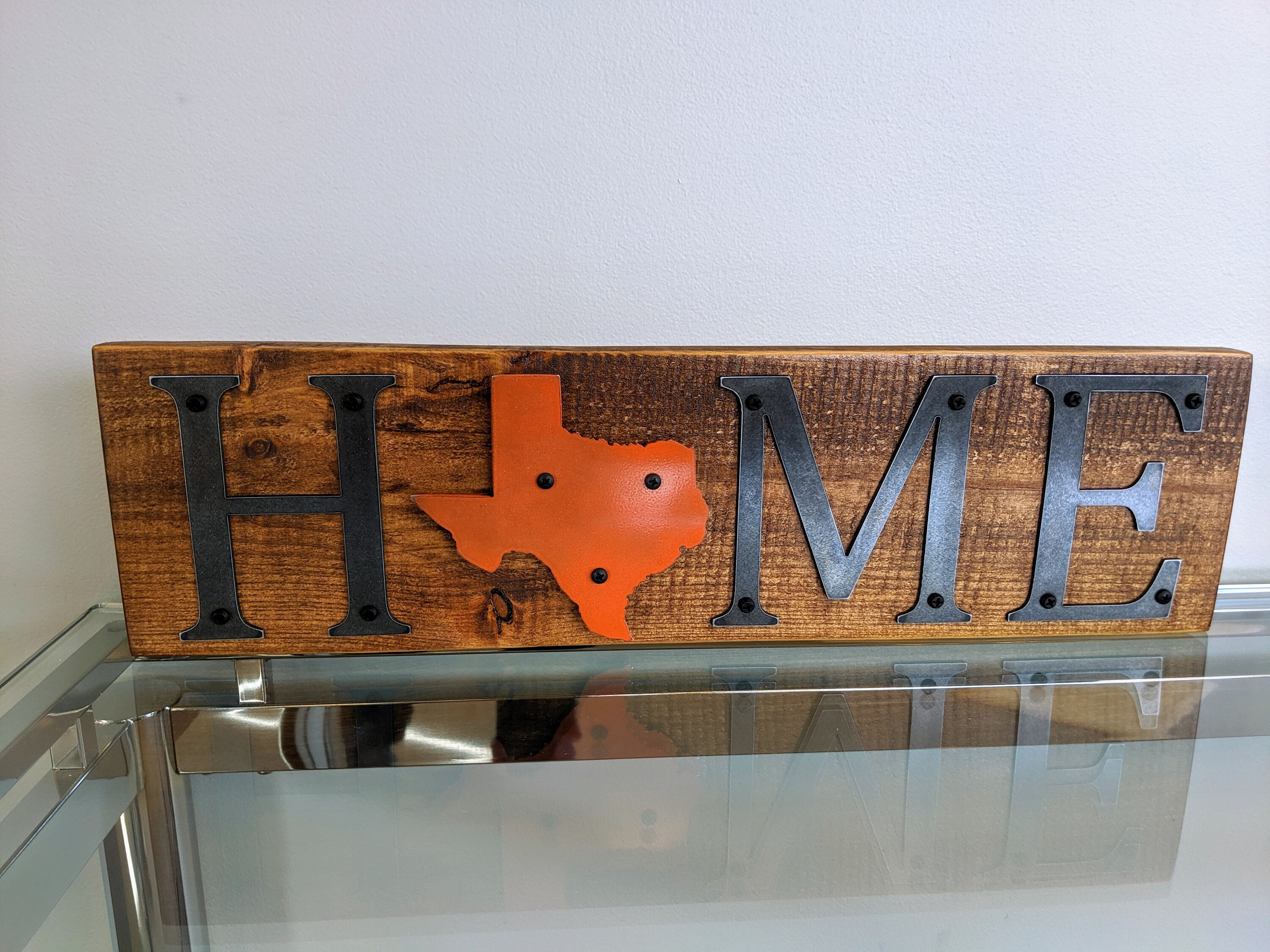 Texas HOME Sign. Rustic Wood and Metal Unframed - Etsy