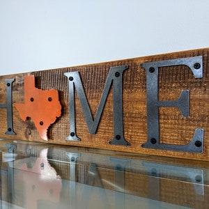 Texas HOME Sign. Rustic Wood and Metal Unframed - Etsy