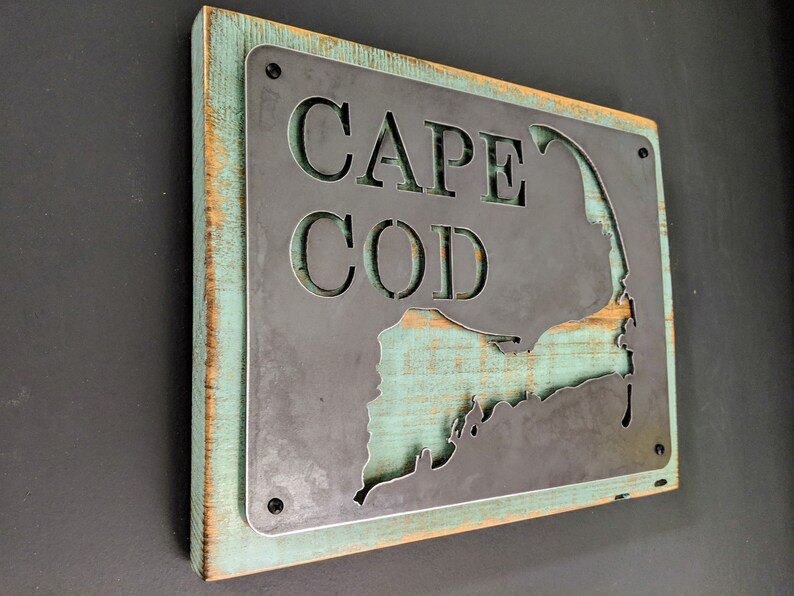 Cape Cod Wood Sign Rustic Art | Etsy