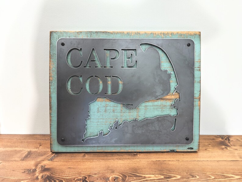 Cape Cod Wood Sign Rustic Art | Etsy