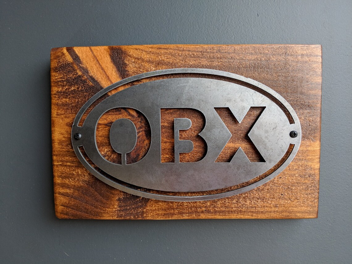 Rustic OBX Sign | Etsy