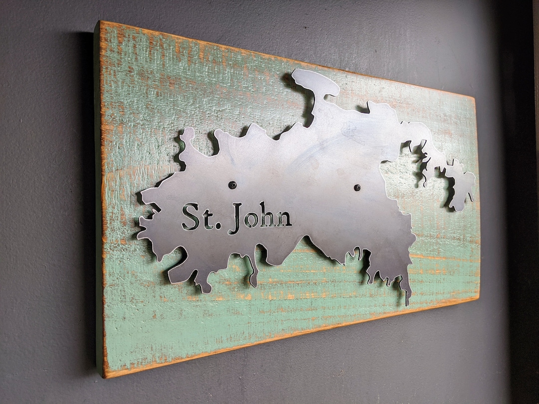 Rustic St. John Sign, USVI, Blue - Etsy