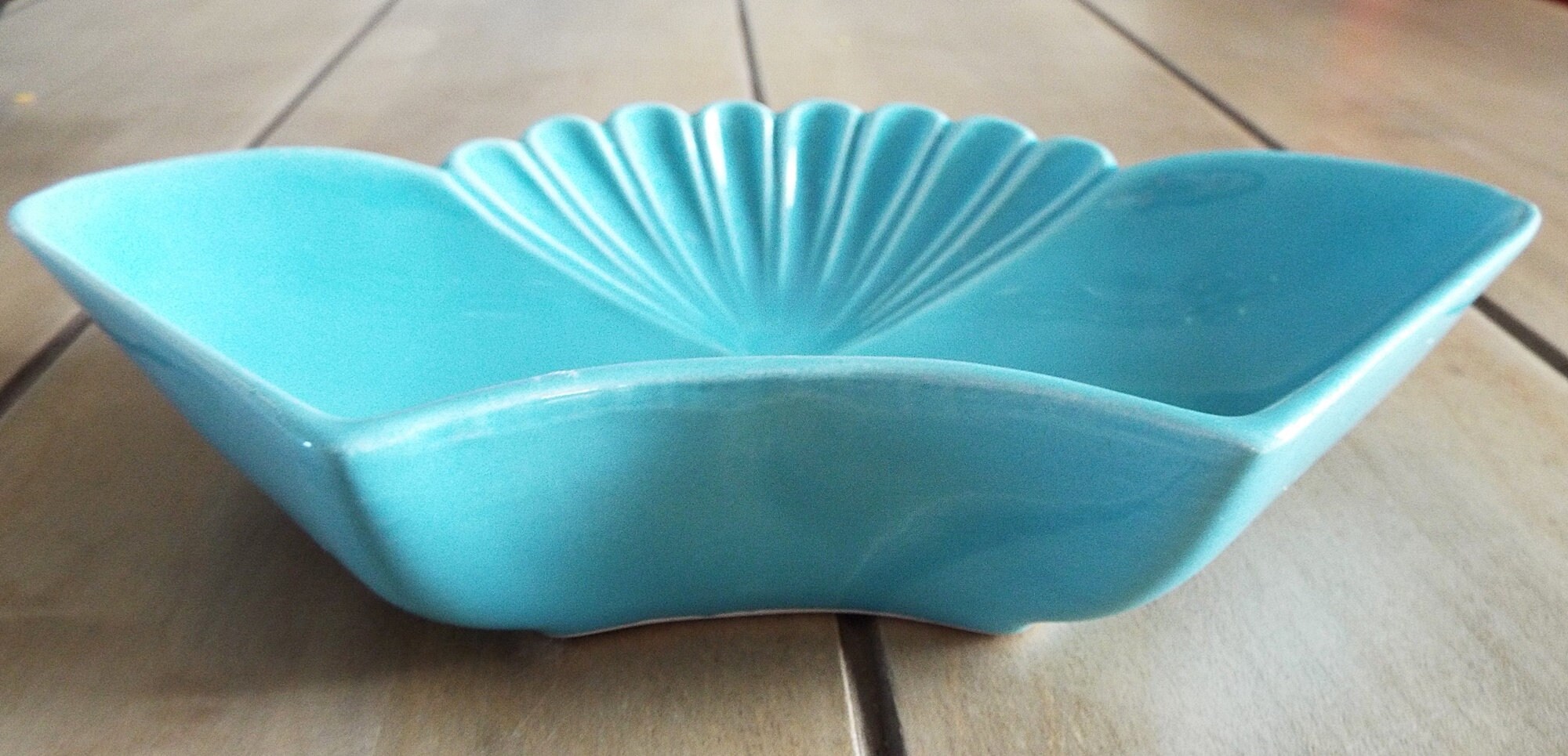 Vintage 1950s-60s Two Lazy Susan Shell Aqua Chip & Dip Trays - Etsy
