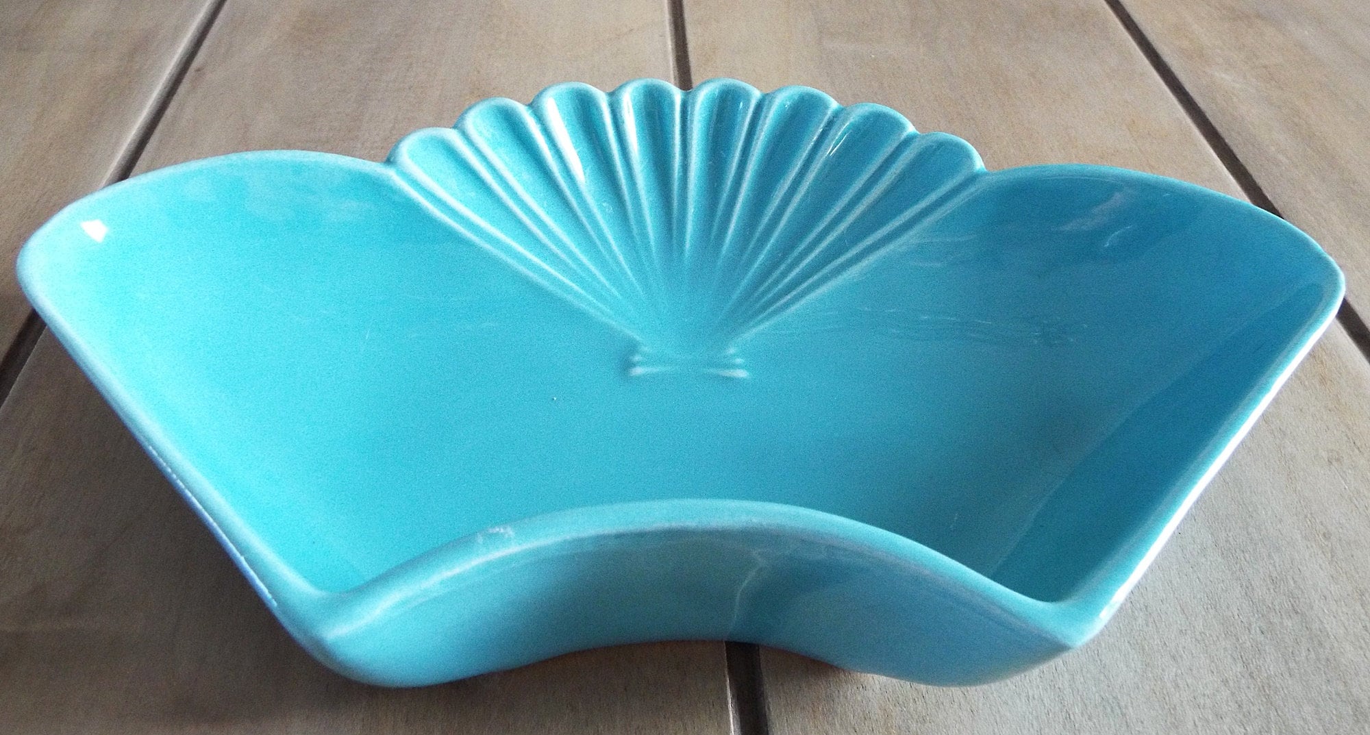 Vintage 1950s-60s Two Lazy Susan Shell Aqua Chip & Dip Trays - Etsy