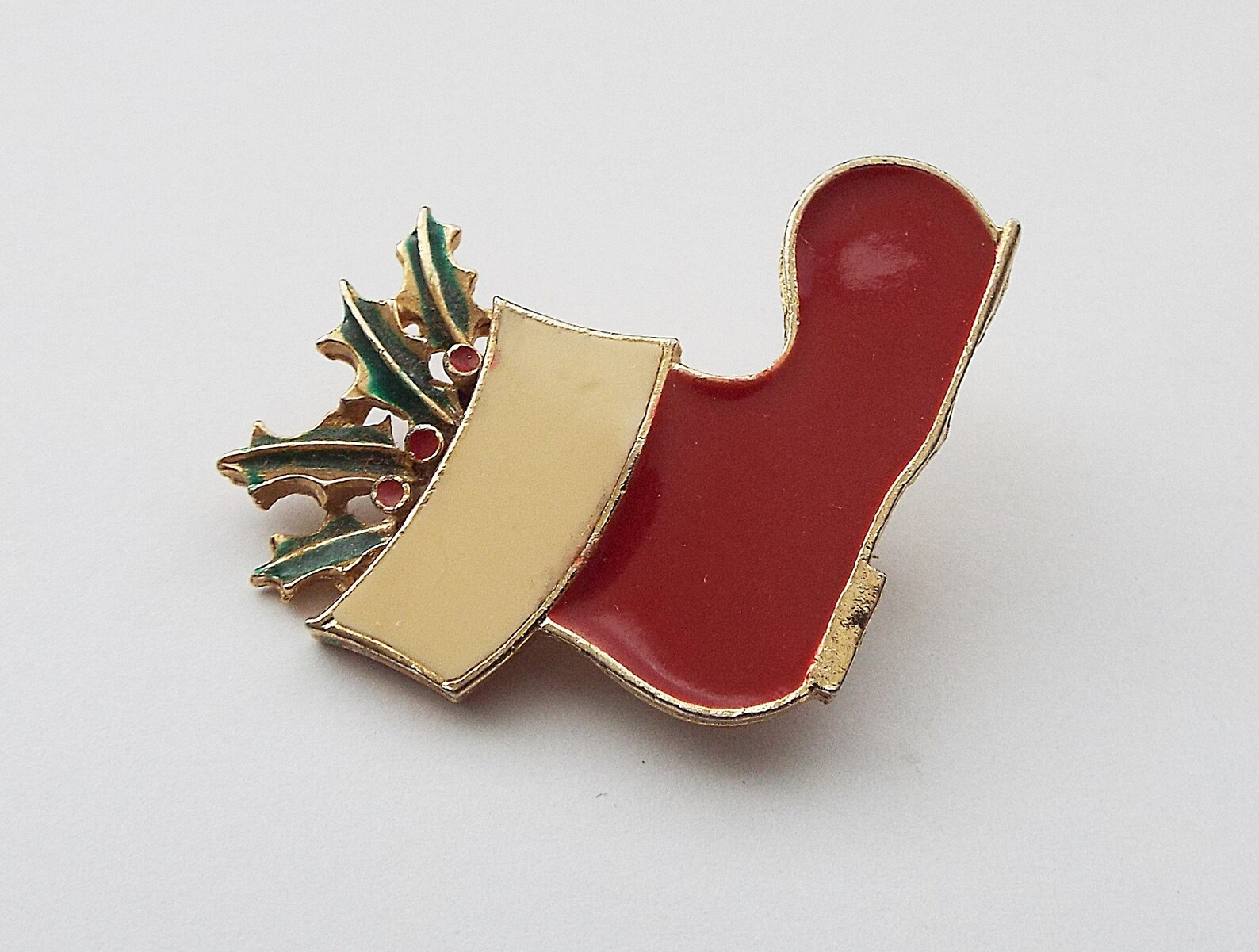 Vintage 1960s to 1970s B.J. Enameled Painted Red Green White Santa's ...