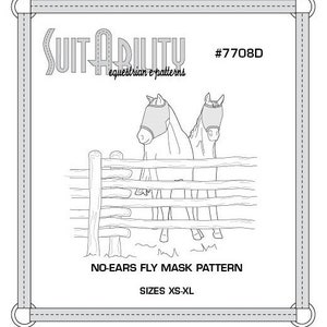 PDF No Ears Fly Mask Pattern - Etsy