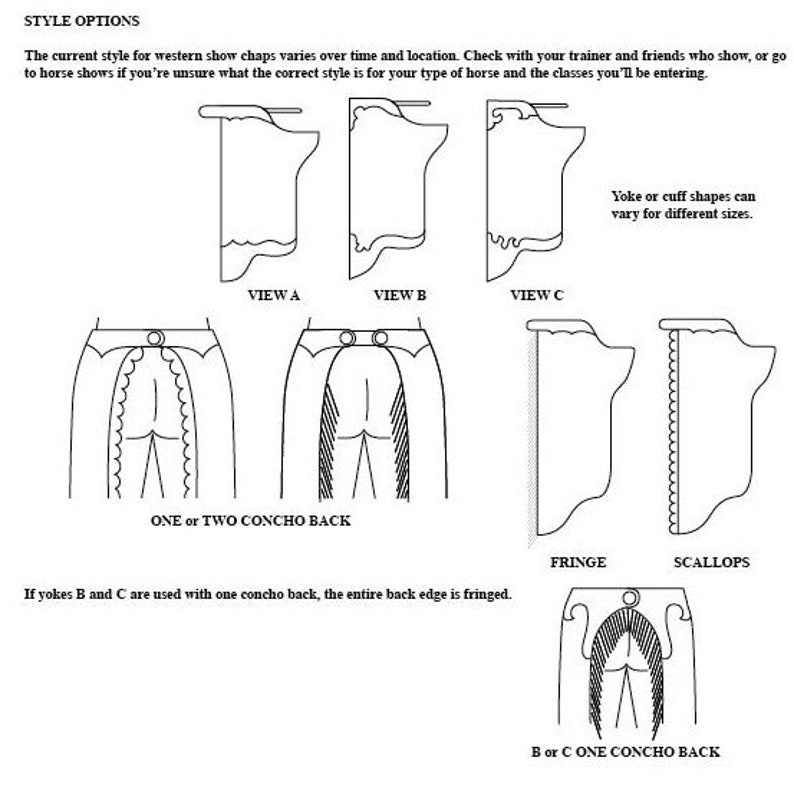 PDF Womens or Mens Western Chaps Pattern - Etsy
