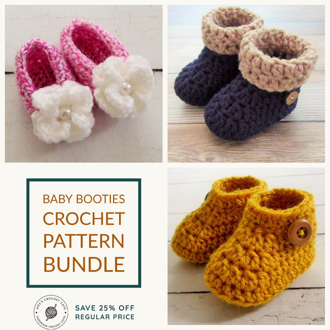 CROCHET PATTERN BUNDLE / Baby Booties / Easy Pattern / Instant Download ...