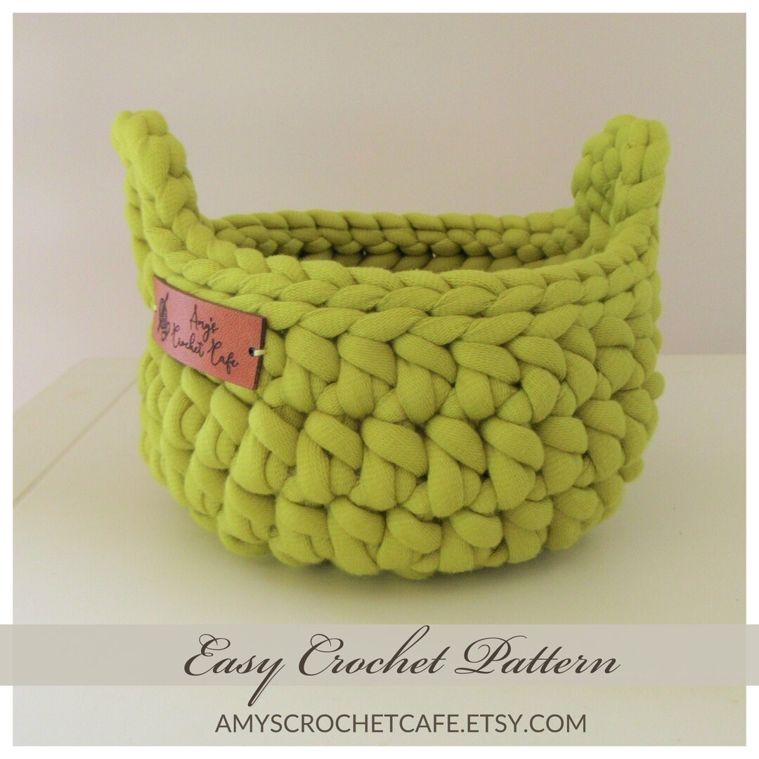 CROCHET PATTERN - Chunky Basket / Bulky Storage Basket / 2 Handled - Etsy