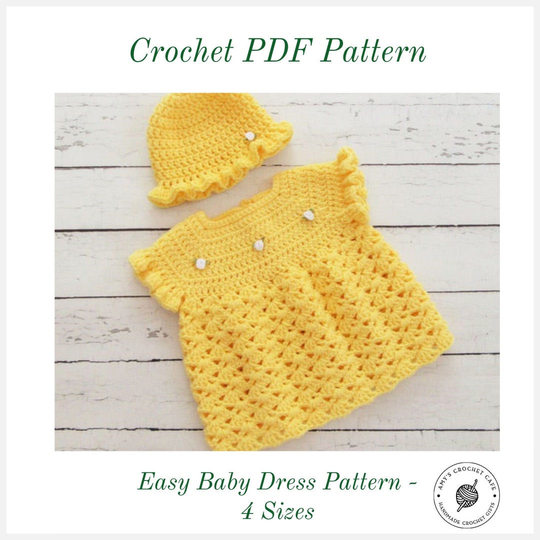 CROCHET PATTERN / Baby Sundress / Hat / Newborn / Infant / Instant ...