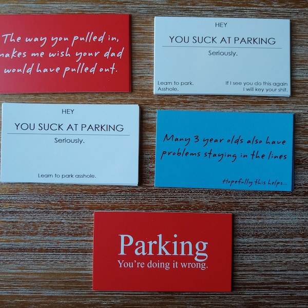 Parking Cards - Etsy