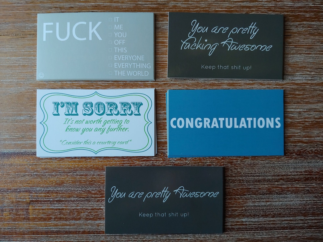 Offensive Cards Assortment - Etsy