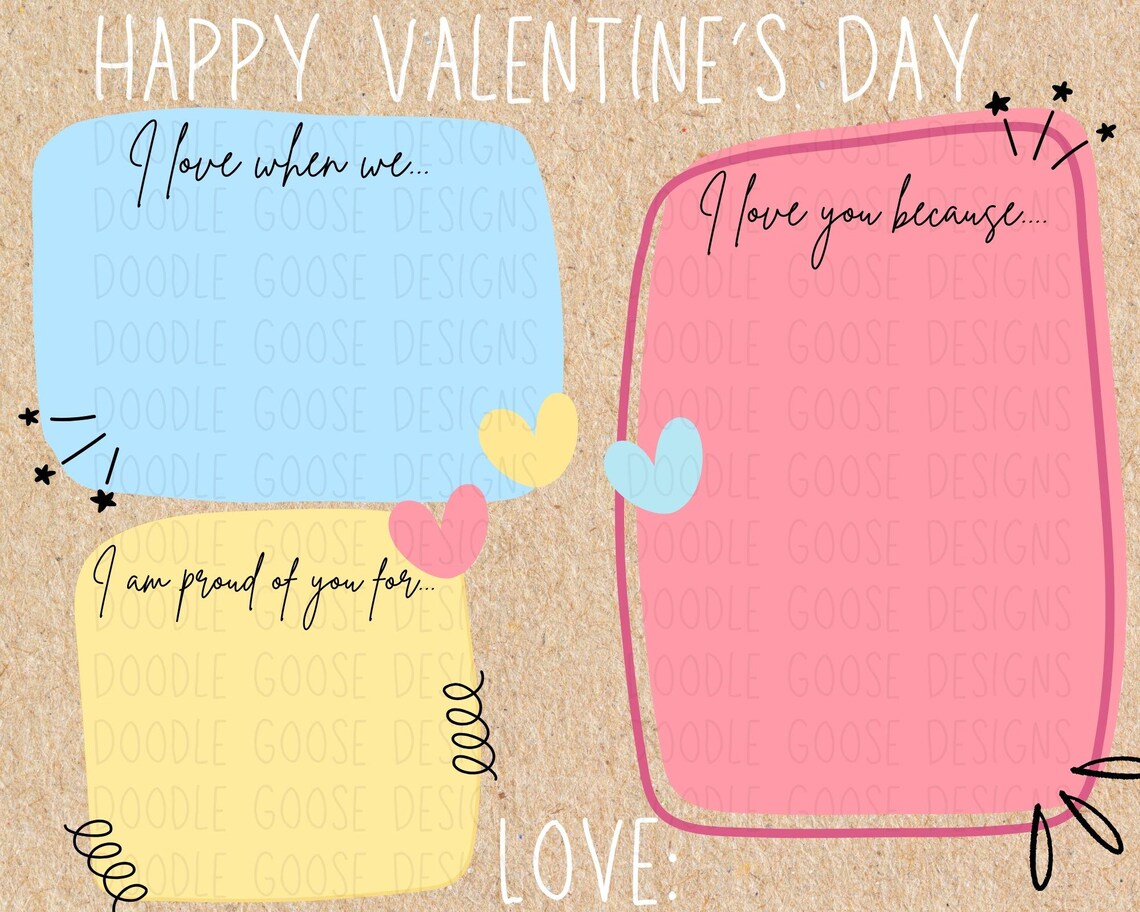 Mini Valentine's Banner Template- CANVA - Etsy