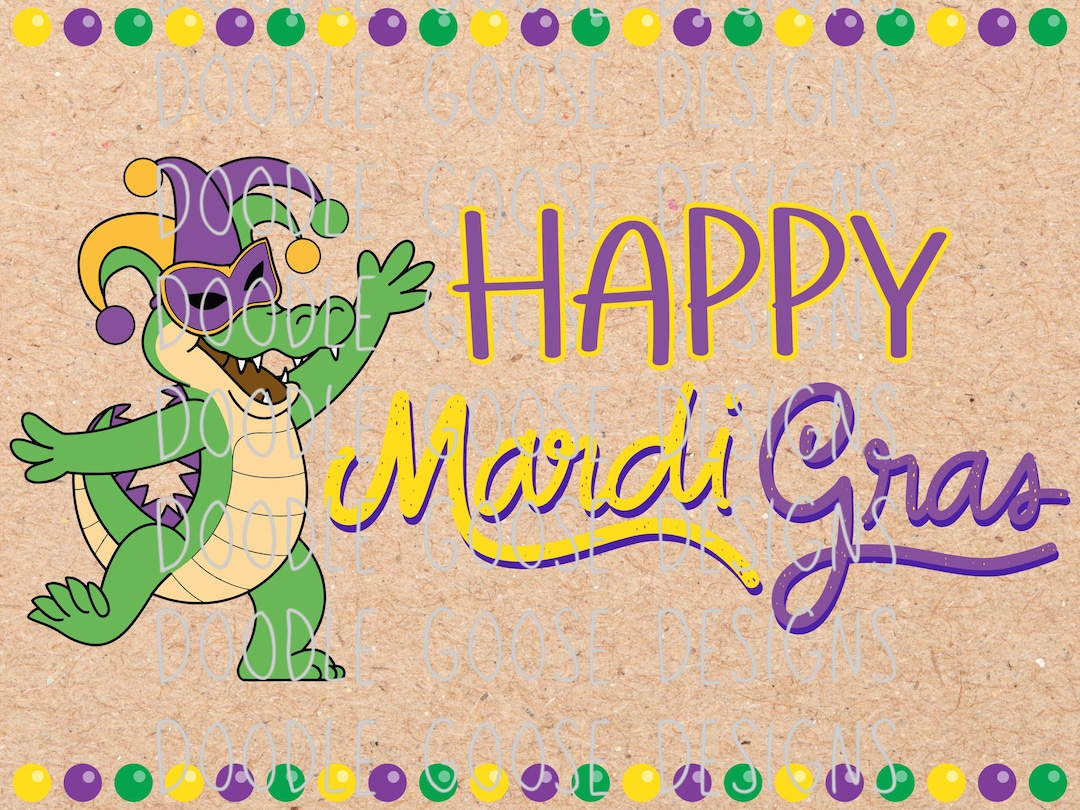 Mardi Gras Banner Template- CANVA - Etsy