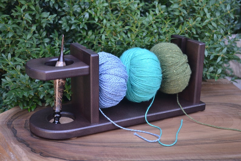 Handmade wooden yarn holder Knitting and crochet supplies | Etsy