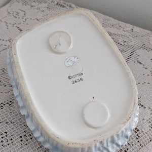 Lefton Baby Boy Kewpie Planter Winking Cherub Ceramic Bassinet | Etsy