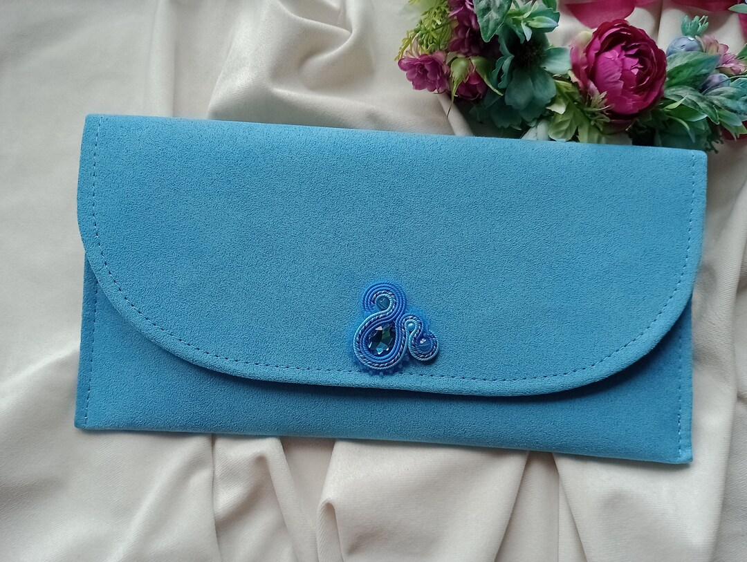 Turquoise Clutch Bag, Turquoise Handbag, Small Clutch Bag, Blue Clutch ...