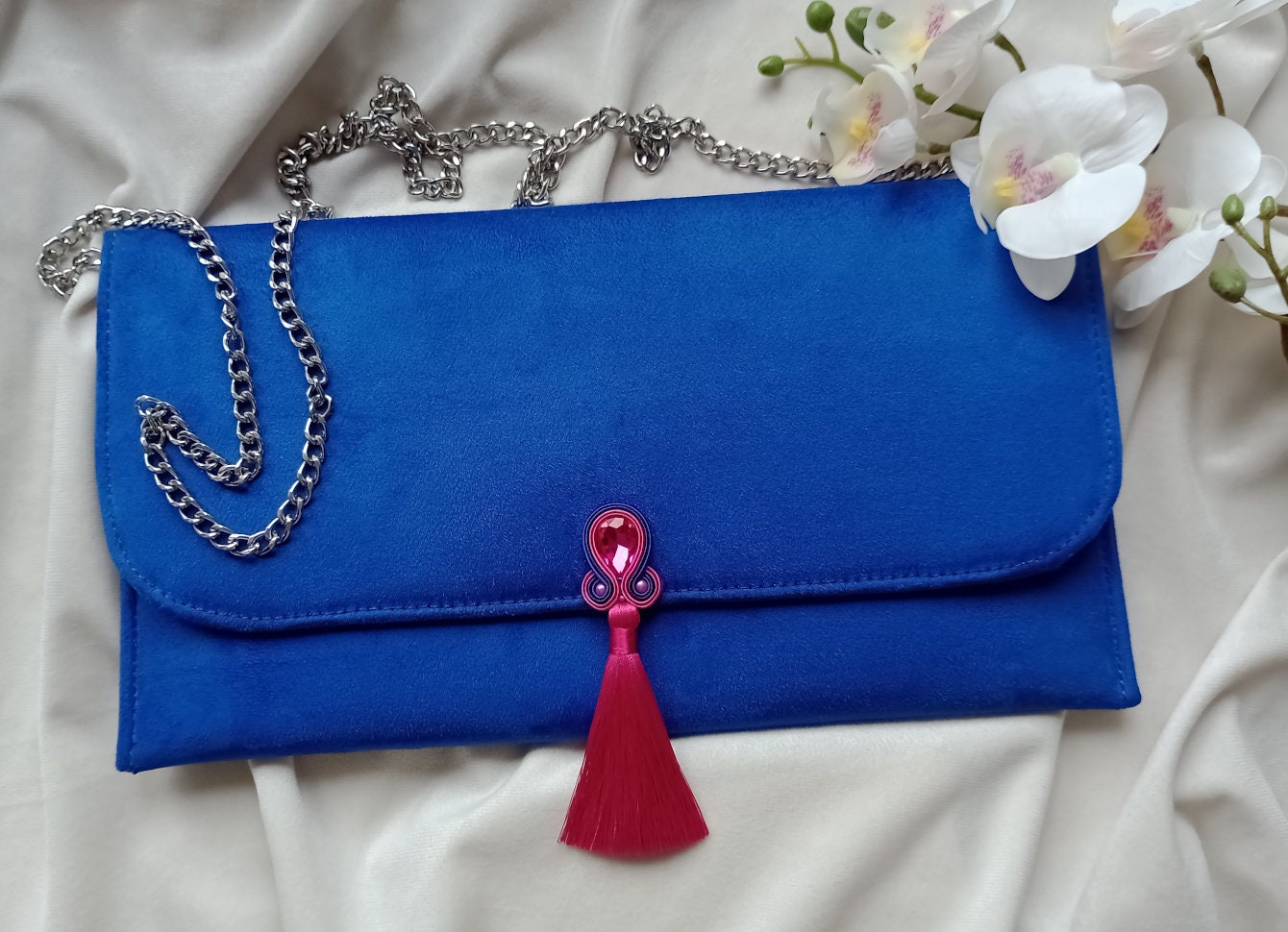 Blue Small Purse, Blue Clutch Bag, Cornflower Clutch Bag, Cobalt Purse ...