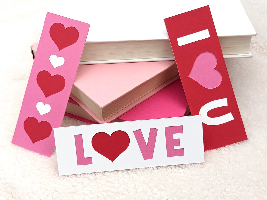 Bookmarks for Valentine's Day, Heart Bookmark, Love Bookmark, I Love ...