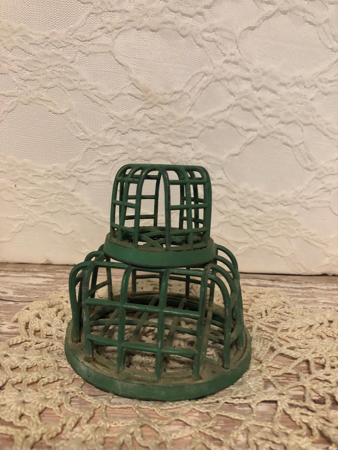 Set of Two Metal Flower Frogs - Etsy