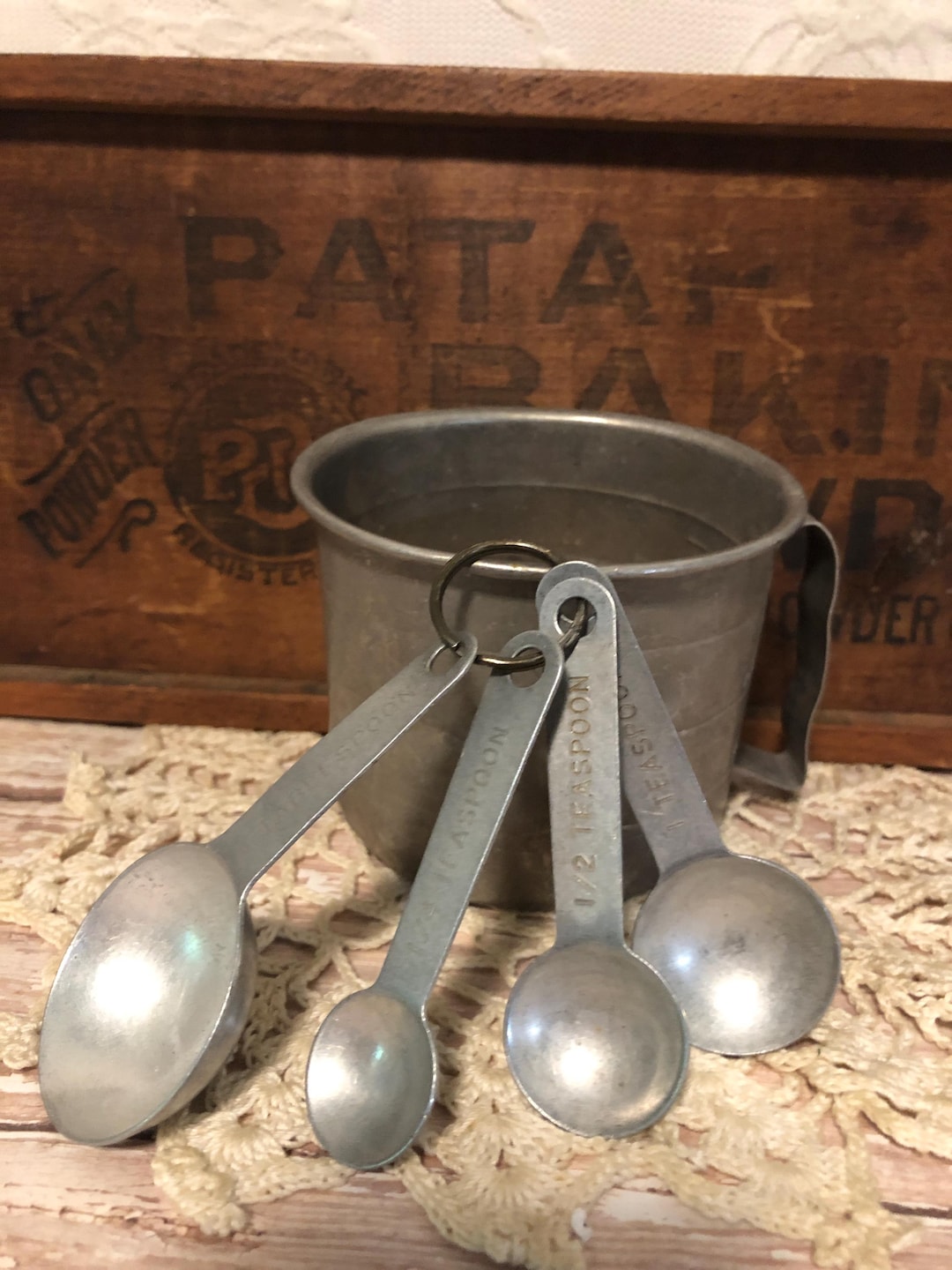 Vintage Aluminum Measuring Cup, Vintage One and One Half Cup Aluminum ...