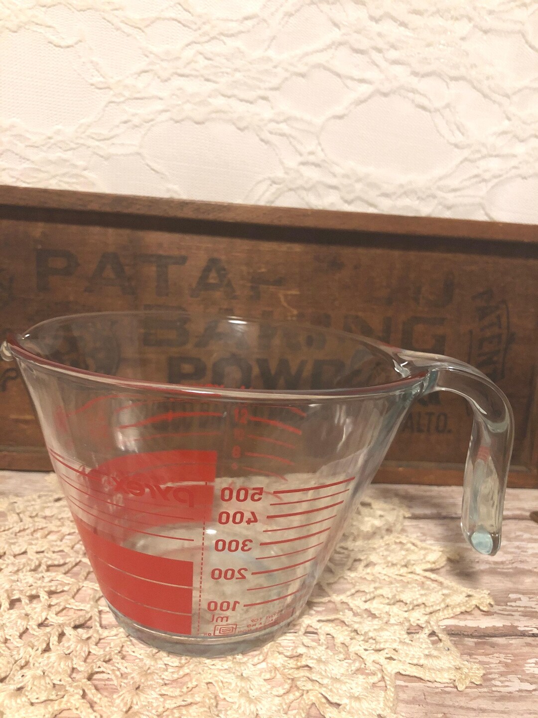 Vintage Glass Pyrex Measuring Cup, Vintage Glass 2 Cup Measuring Cup - Etsy